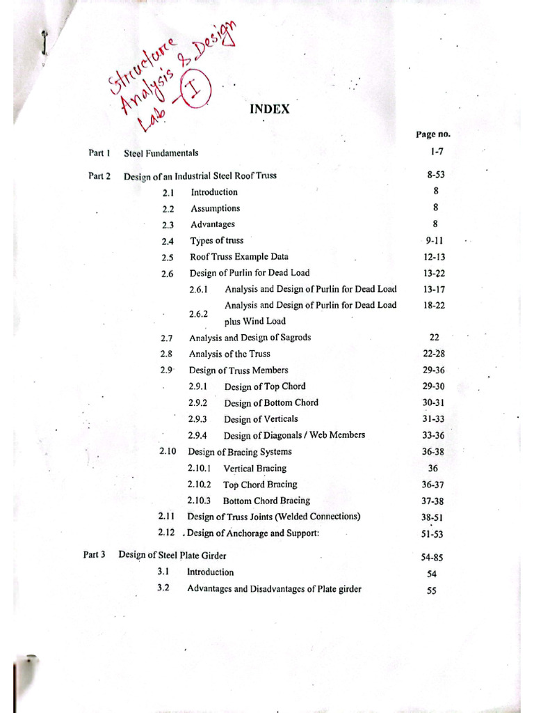 Structural Analysis Lab Part 1 | PDF