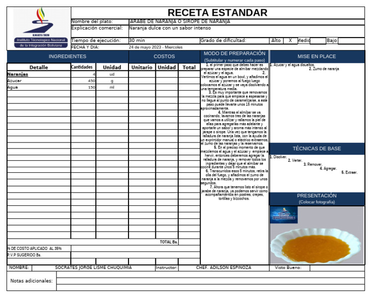 3. Sirope de Naranja o Jabe de Naranja | PDF | Postres | Cocina