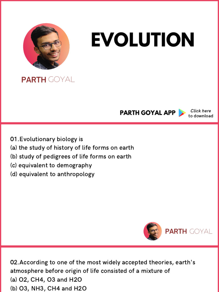 Evolutionary Biology Quiz Questions | PDF | Natural Selection ...