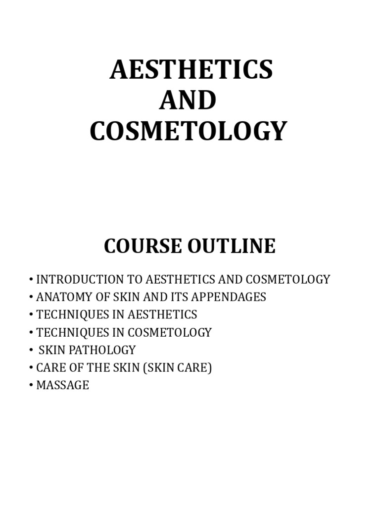 Lecture Notes On Aesthetic and Cosmetology - 113355 | PDF | Epidermis ...