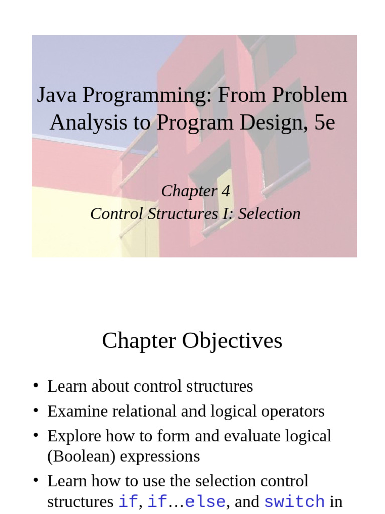 Chapter 4 Powerpoint | PDF | Control Flow | Boolean Data Type