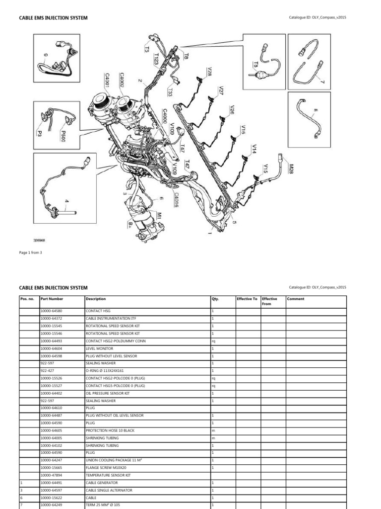 Cable EMS Injection System Parts List | PDF
