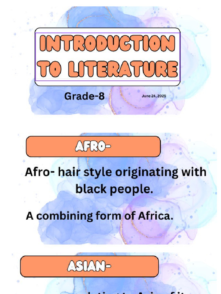 Introduction To Literature | PDF