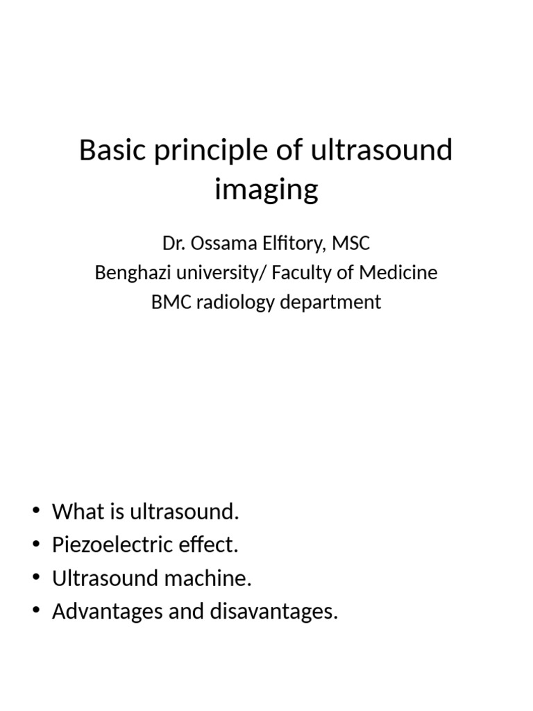 Basic Principle of Ultrasound | PDF