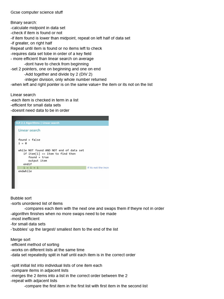 Gcse Computer Science Stuff CMP | PDF