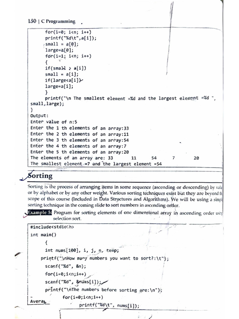 SOrting of Data in C Prog | PDF