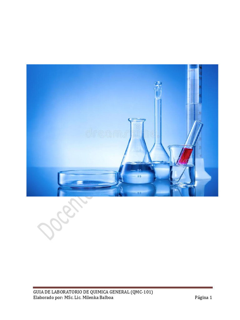 Guía de Laboratorio de Química General - QMC 100 Lic. Balboa | PDF | Densidad | Agua