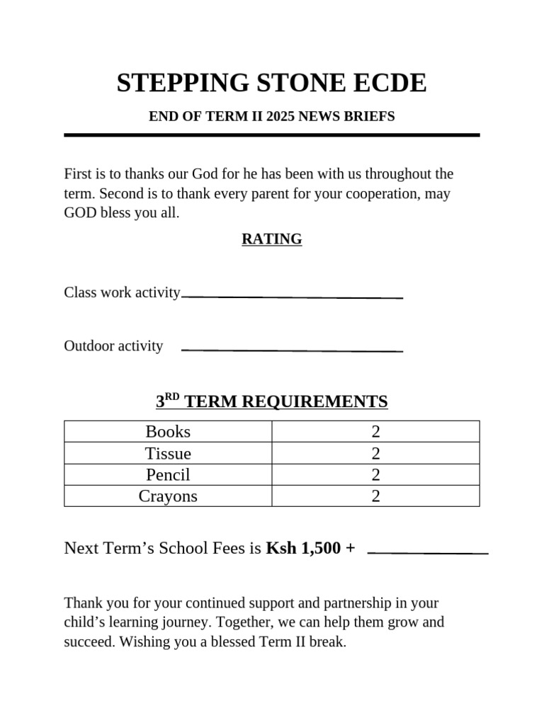 Stepping Stone Ecde Newsletter | PDF