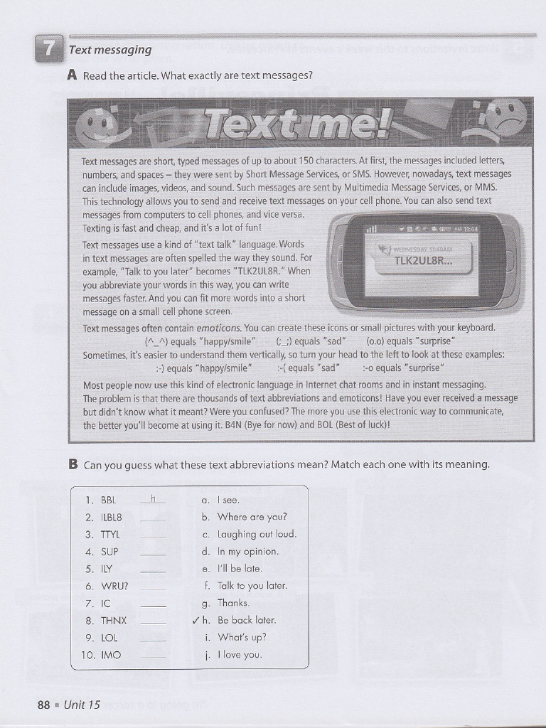 (WB) Interchange 1 - UNIT 15 - Lesson 2 | PDF