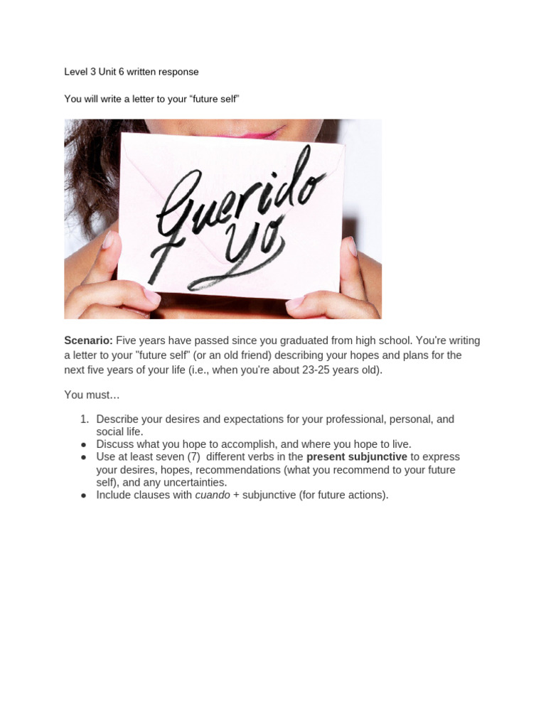 Level 3 Unit 6 Written Response | PDF