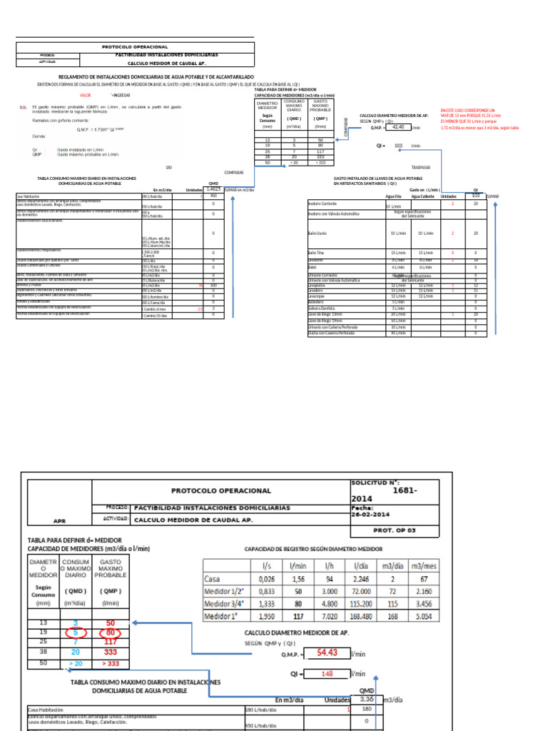 Calculo Medidor AP - Caudal HGB 2025 | PDF | Agua | Agua dulce