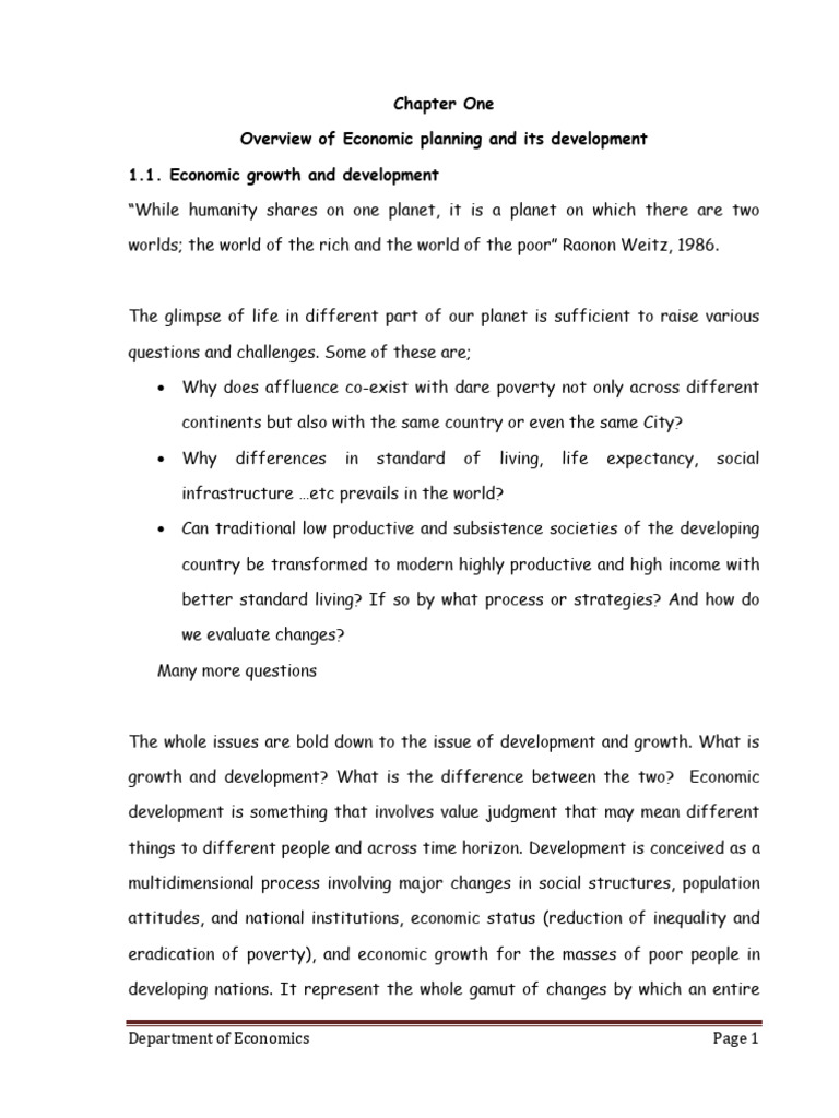 Development Planning and Project Analysis I | PDF | Economics | Market ...