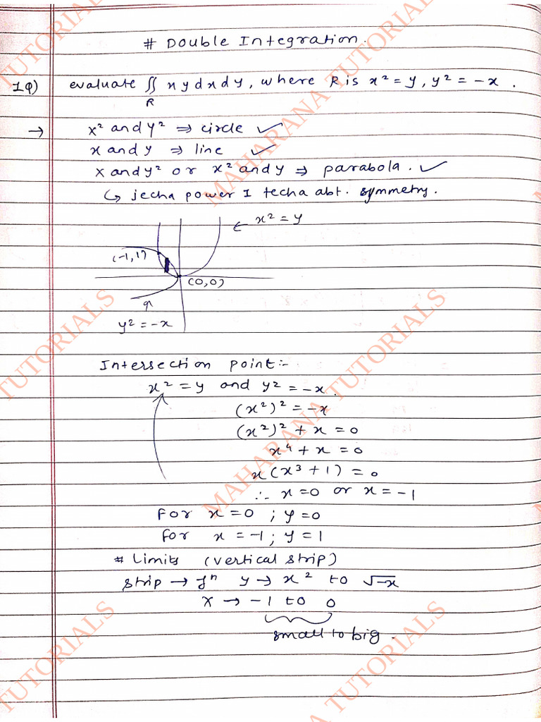 Double Integration Most Likely Question Set | PDF