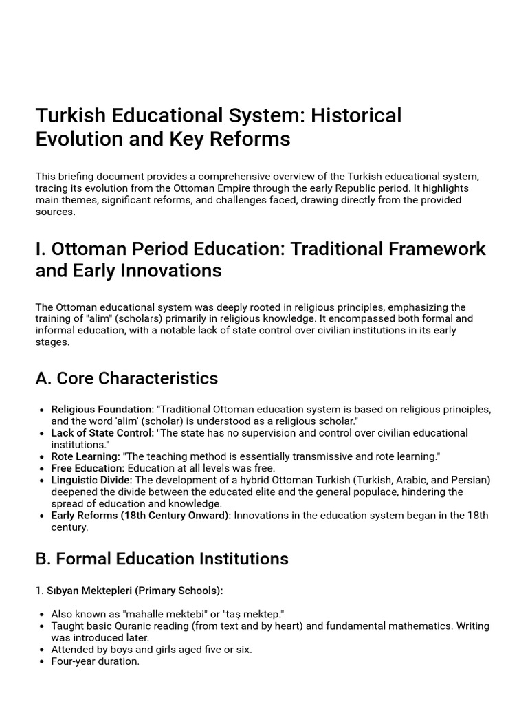 Ottoman Turkish Educational History | PDF | Science | Ottoman Empire