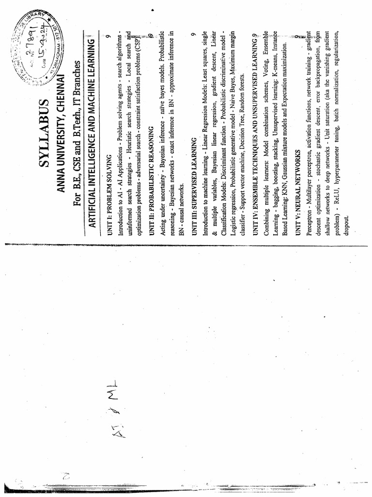 Artifical Intelligence and Machine Learning | PDF