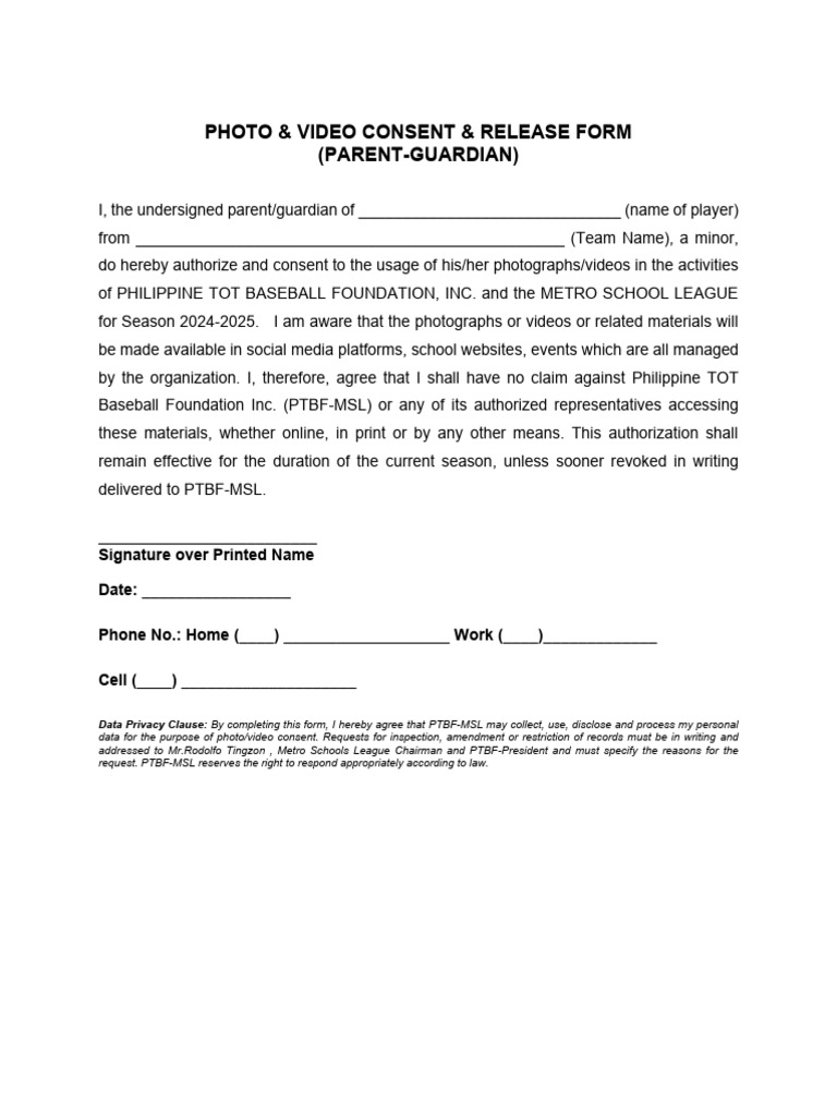 PTBF-MSL SOCMED CONSENT FORM (New) | PDF