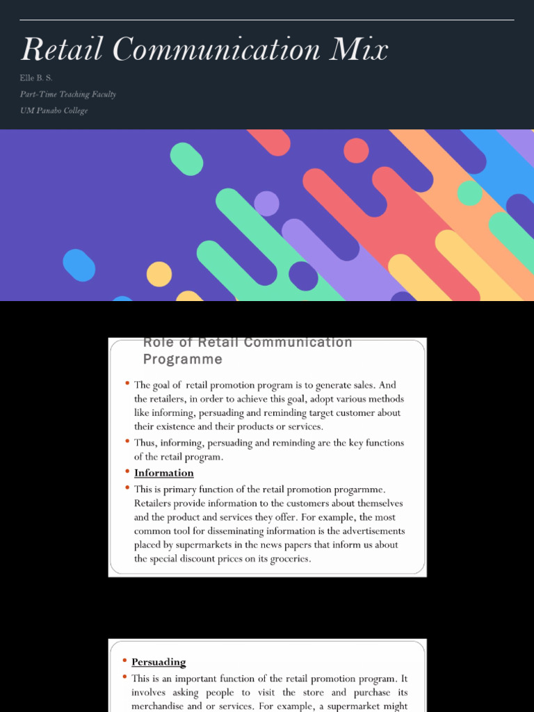 Retail Communication Mix - 0 | PDF