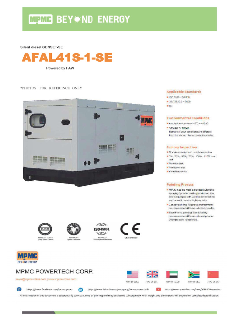 Ficha Afal 41s-1se Generador | PDF