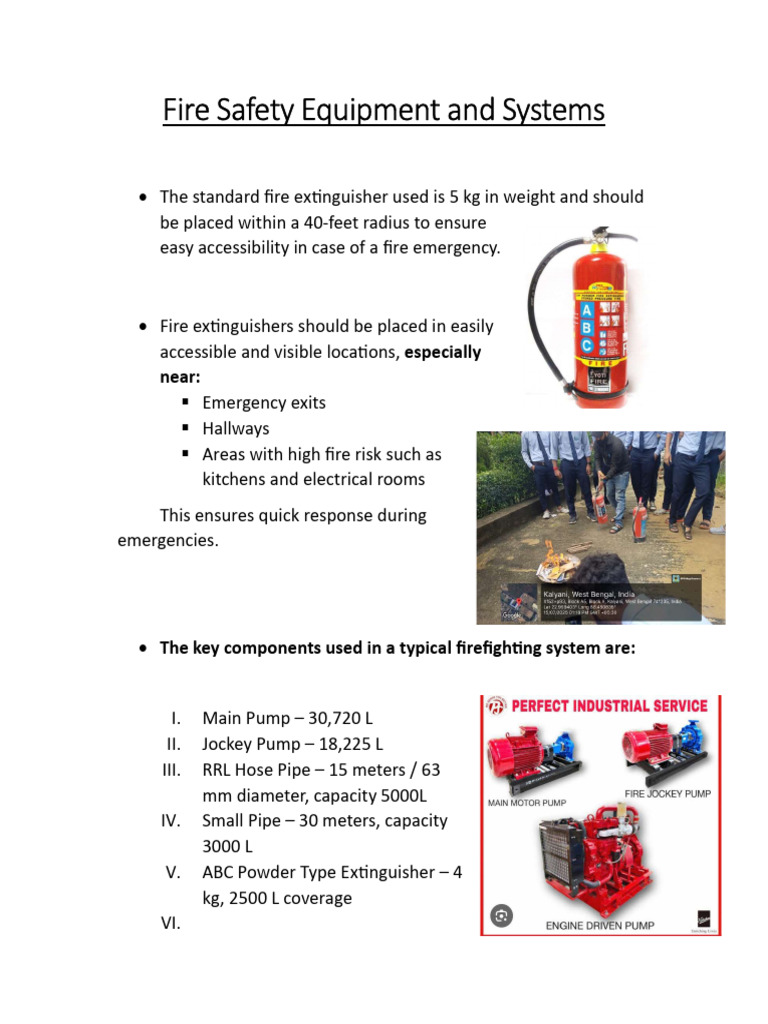 Fire Safety Equipment Overview | PDF