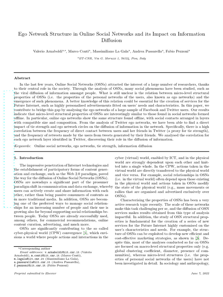 Ego Network Structure in Online Social Networks and Its Impact On ...