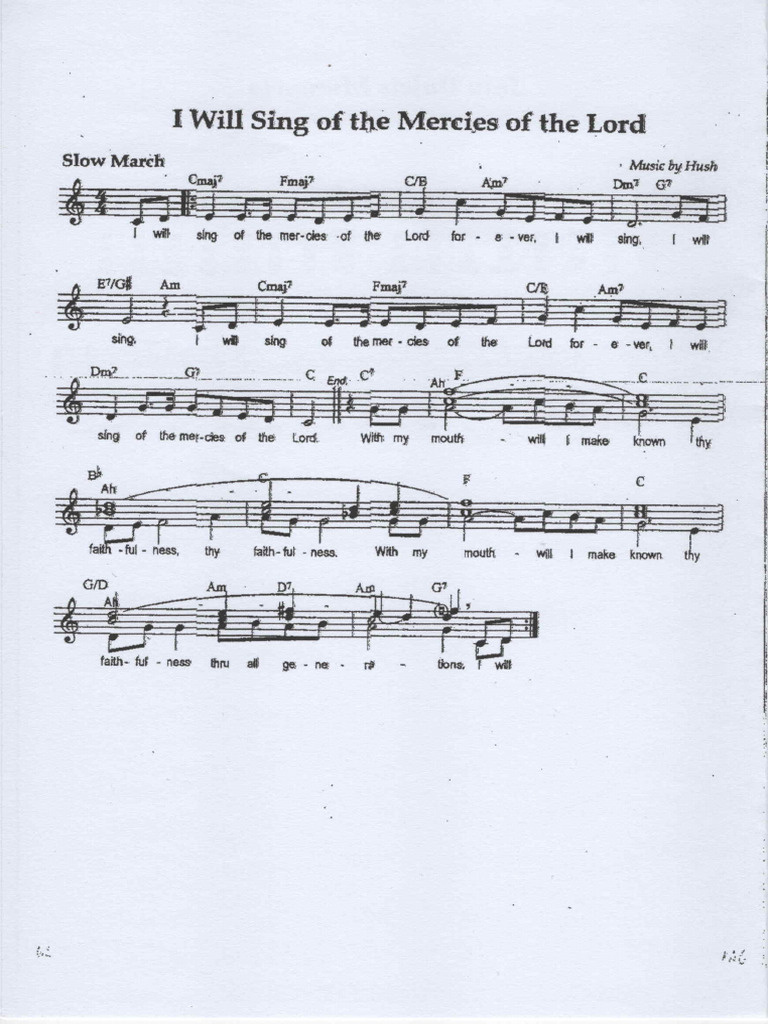 I Will Sing All The Mercies of The Lord | PDF