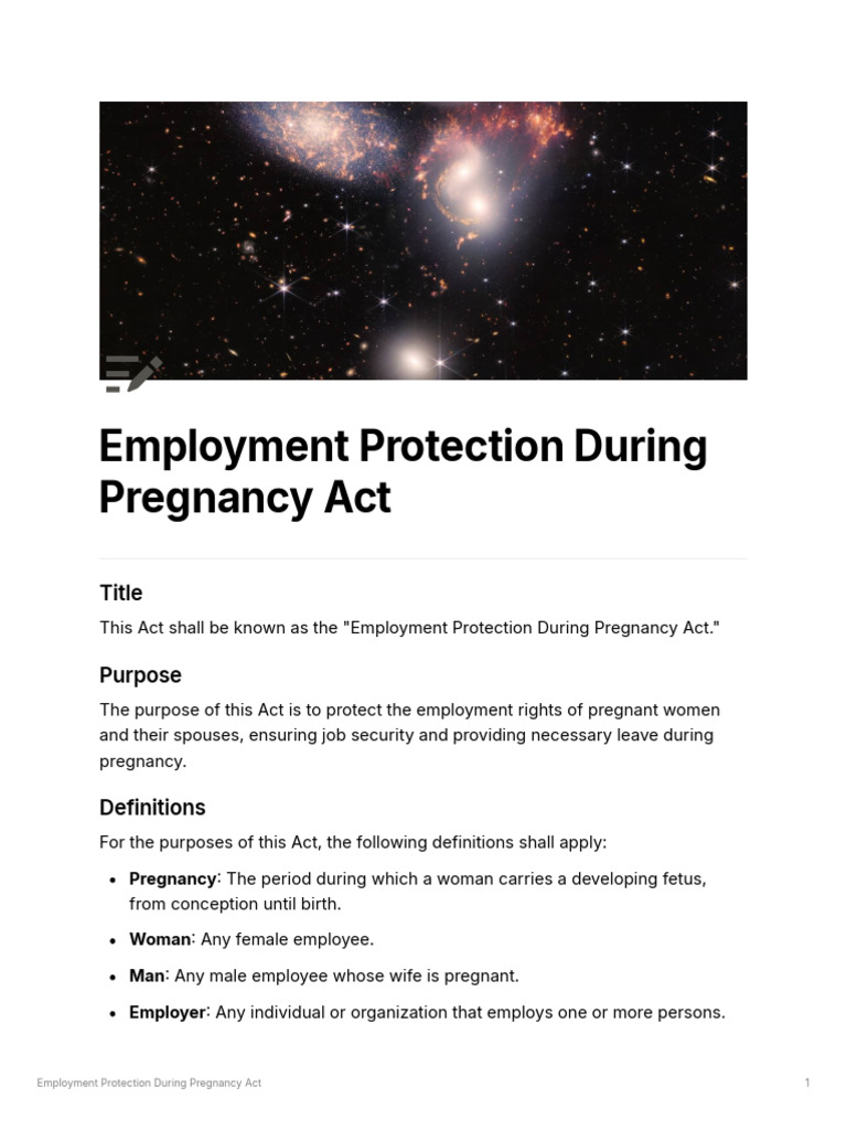 Employment Protection for Pregnant Workers | PDF | Employment | Pregnancy