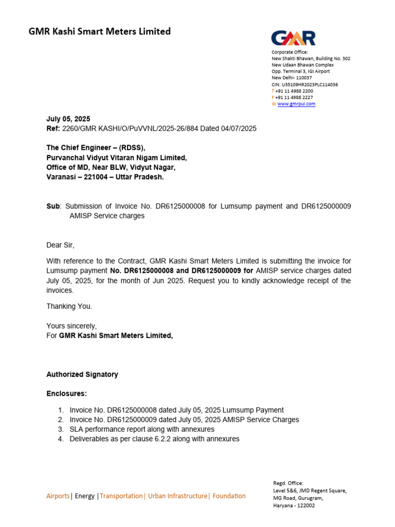 Invoice Submission for Lumsump Payment | PDF