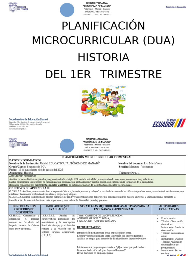 Plan de Clases Historia 2do 2025-2026 | PDF | imperio Romano | imperio ...