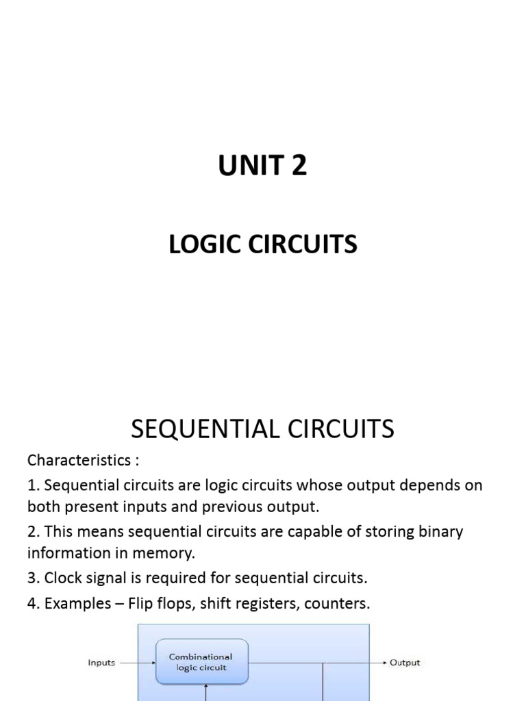 FOC Unit 2 - Logic Circuits (Seq Circuits) | PDF | Computer Engineering | Electronics