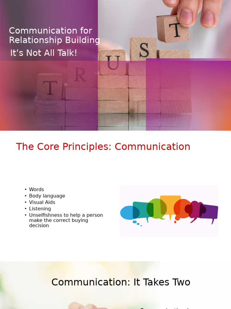 Communication For Relationship Building | PDF | Communication ...
