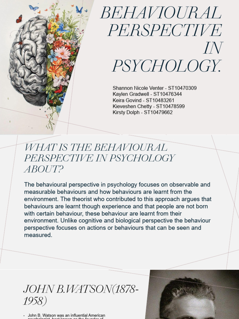 Overview of Behaviourism in Psychology | PDF | Behaviorism | Psychology