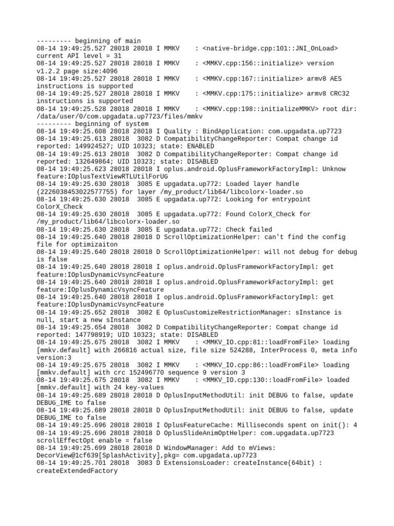 Com - Upgadata.up7723 Logcat | PDF | Software | Computing