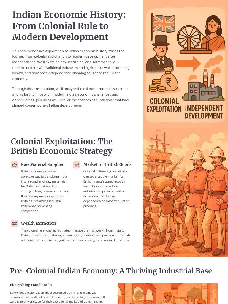 Indian Economic History: Colonial to Modern | PDF | Agriculture | Poverty