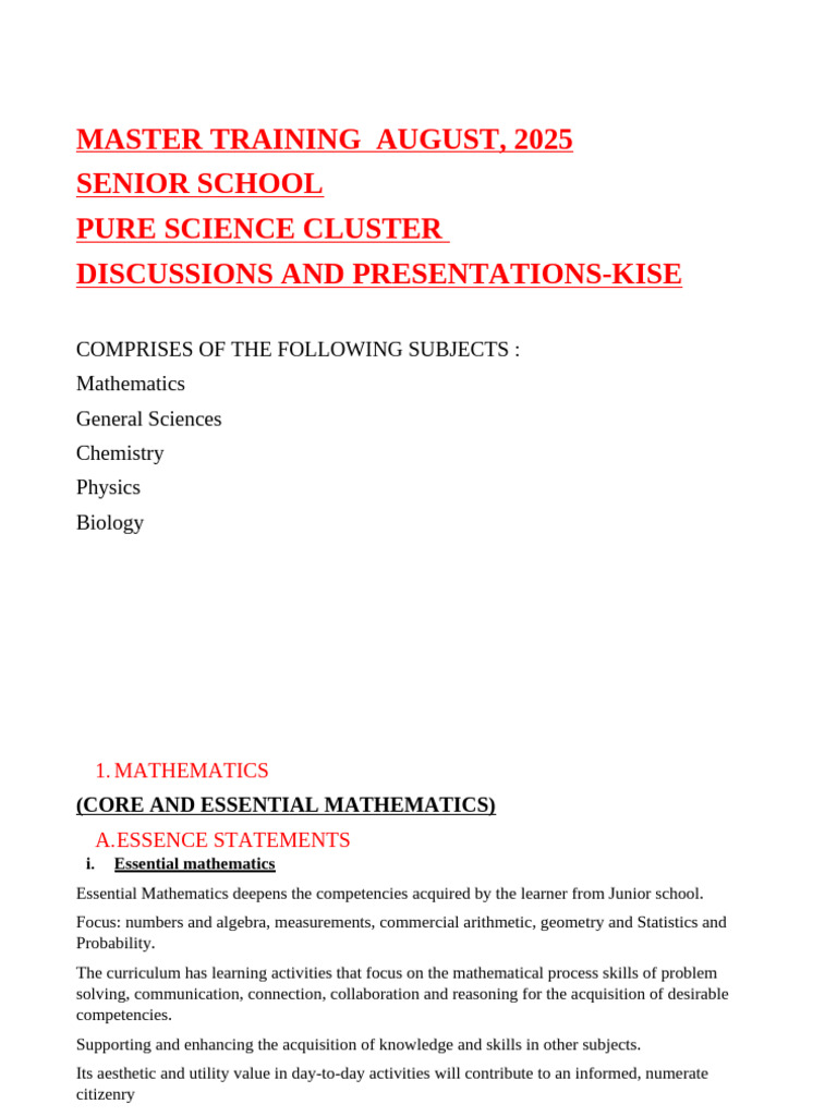 g10 Pure Sciences Group Presentation | PDF | Mathematics | Learning