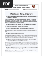 Monkeys Paw Comp Questions | PDF