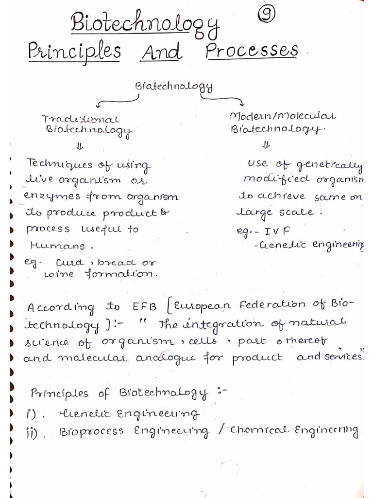 Biotechnology Principles and Processes | PDF