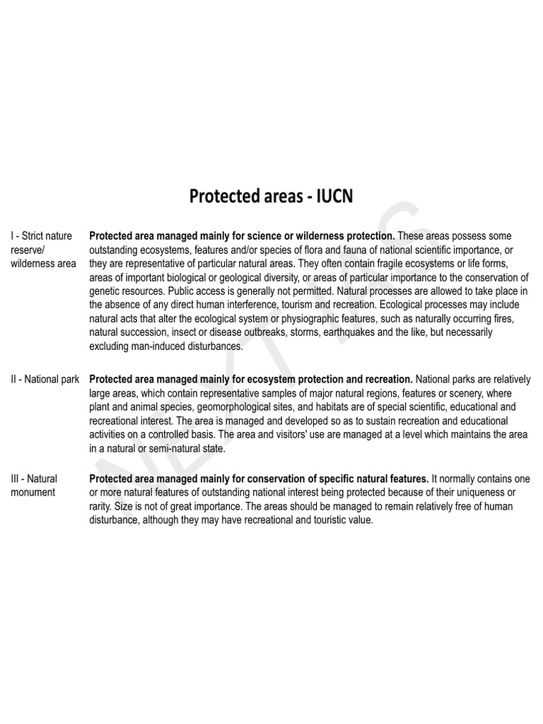 IUCN Protected Areas | PDF | Protected Area | Conservation Biology