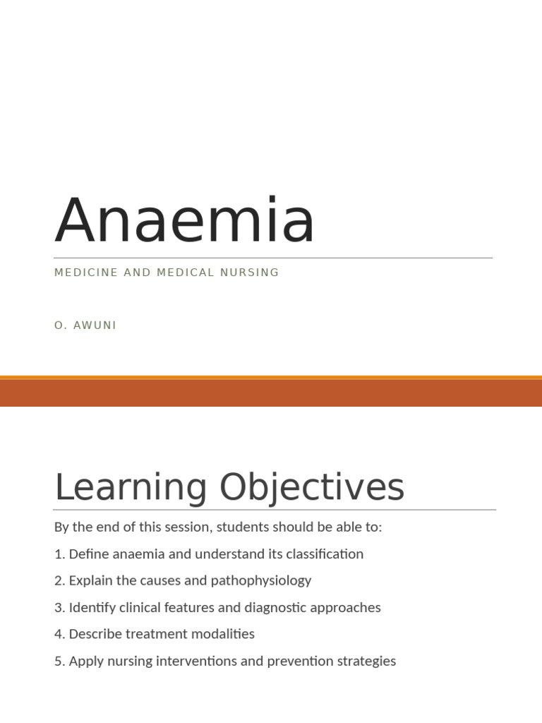 Anaemia Presentation Updated-1 | PDF | Anemia | Vitamin B12