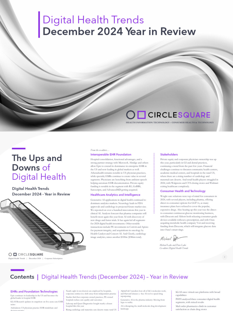 Digital Health Trends - Dec 2024 | PDF | Electronic Health Record ...