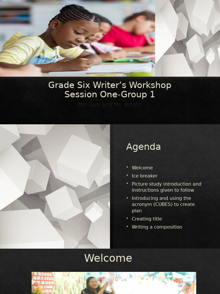 Grade Six Writers Workshop Session 1-Day 1 | PDF