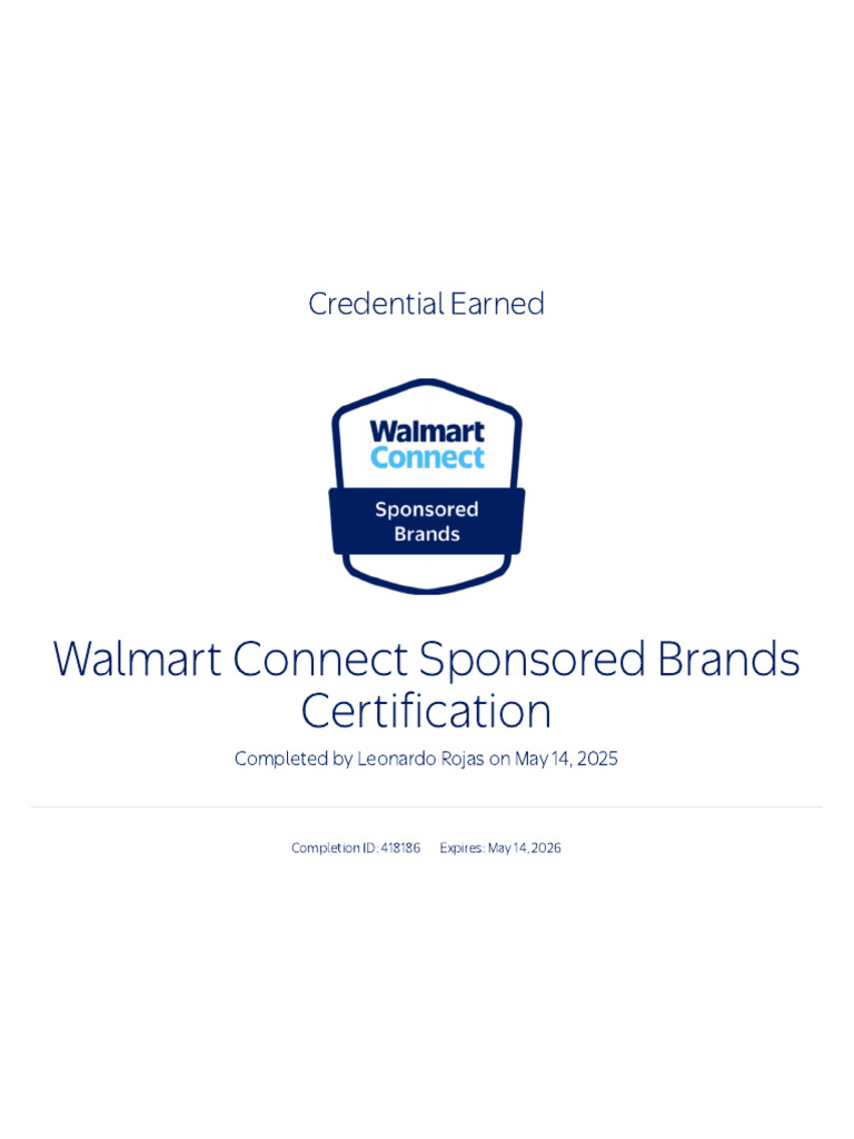 Walmart Connect Sponsored Brands Certification _ Walmart Connect ...