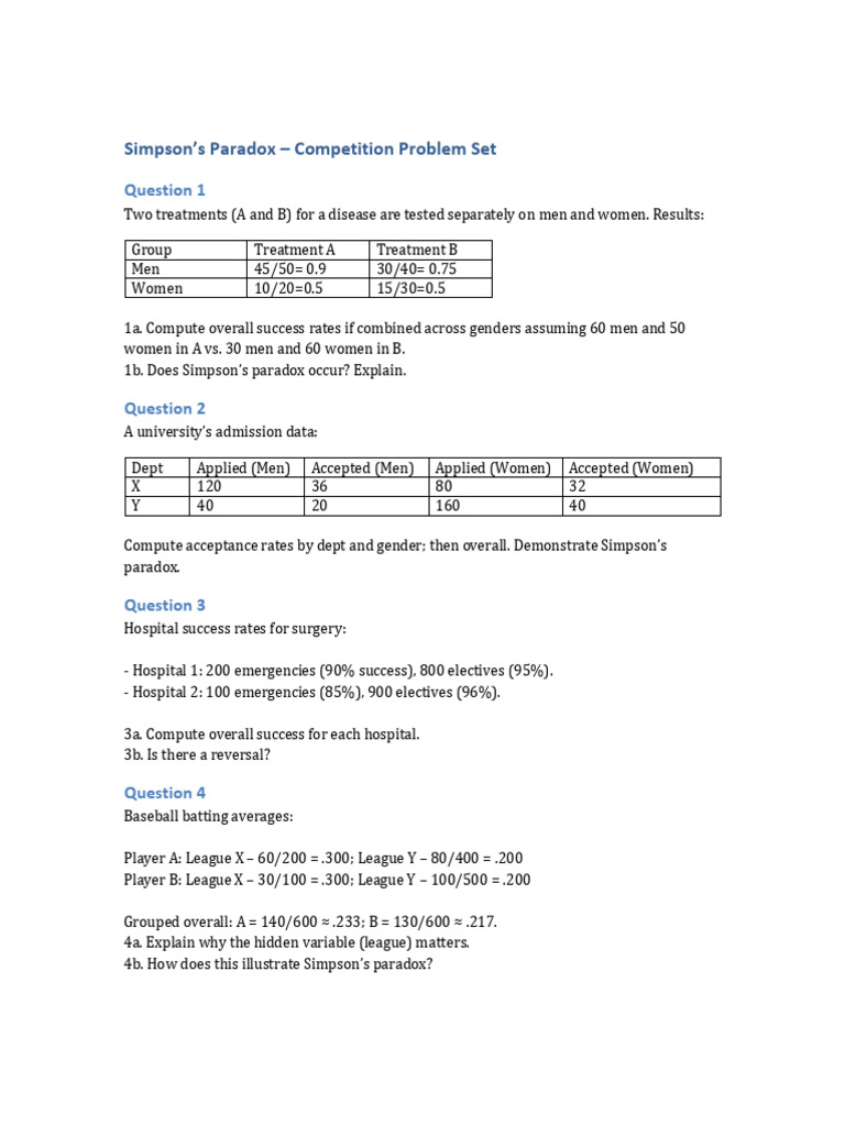 Understanding Simpson's Paradox in Data | PDF