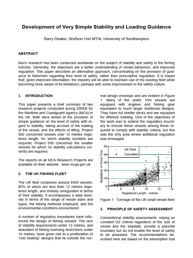Fishing Vessel Stability Guidance | PDF | Watercraft | Ships