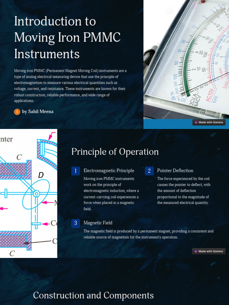 Introduction to Moving Iron PMMC Instruments (1) | PDF | Inductor | Instrumentation