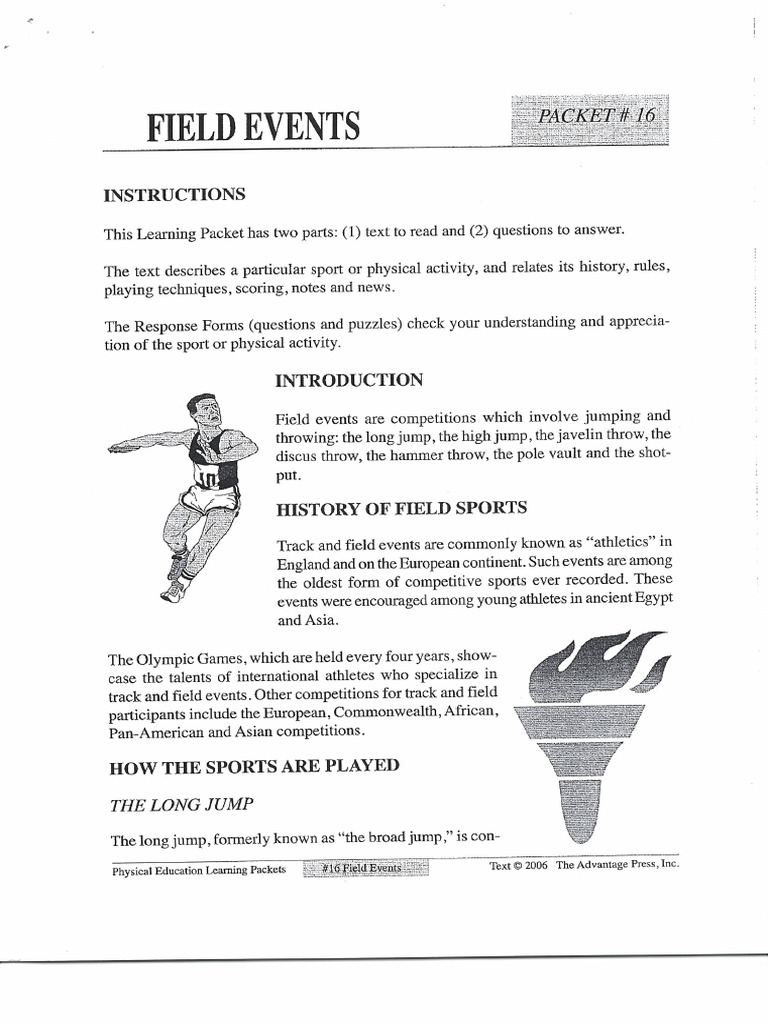 Field Events Packet | PDF