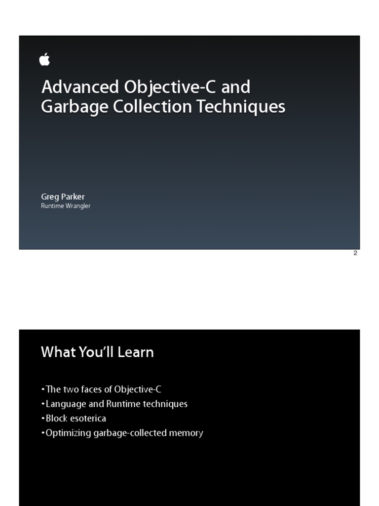 144 Advanced Objectivec and Garbage Collection Techniques | PDF ... 144 Advanced Objectivec and Garbage Collection Techniques | PDF ...