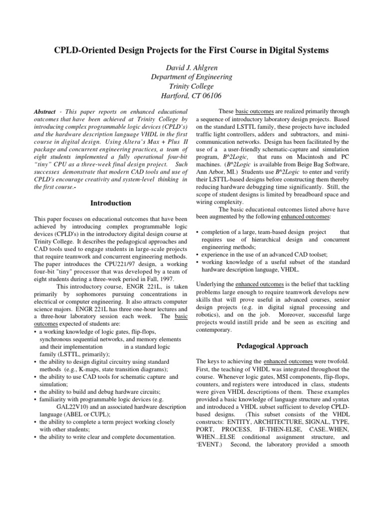 4 Bit Microprocessor | PDF | Vhdl | Hardware Description Language
