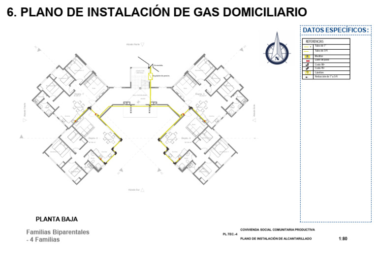 Plano de Instalación de Gas Domiciliario | PDF