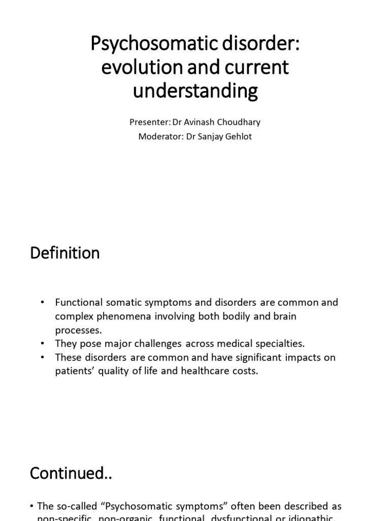Psychosomatic Disorder 22 | PDF | Mental Disorder | Diagnostic And ...