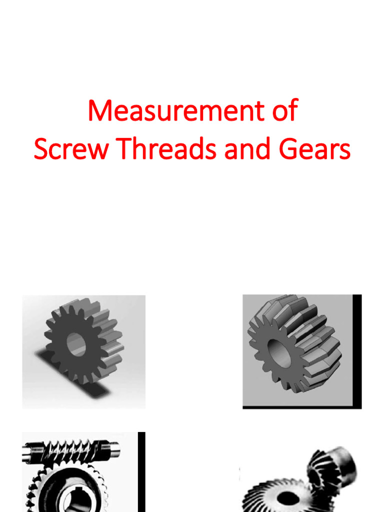 Gears and Screw Threads | PDF | Gear | Mechanical Engineering
